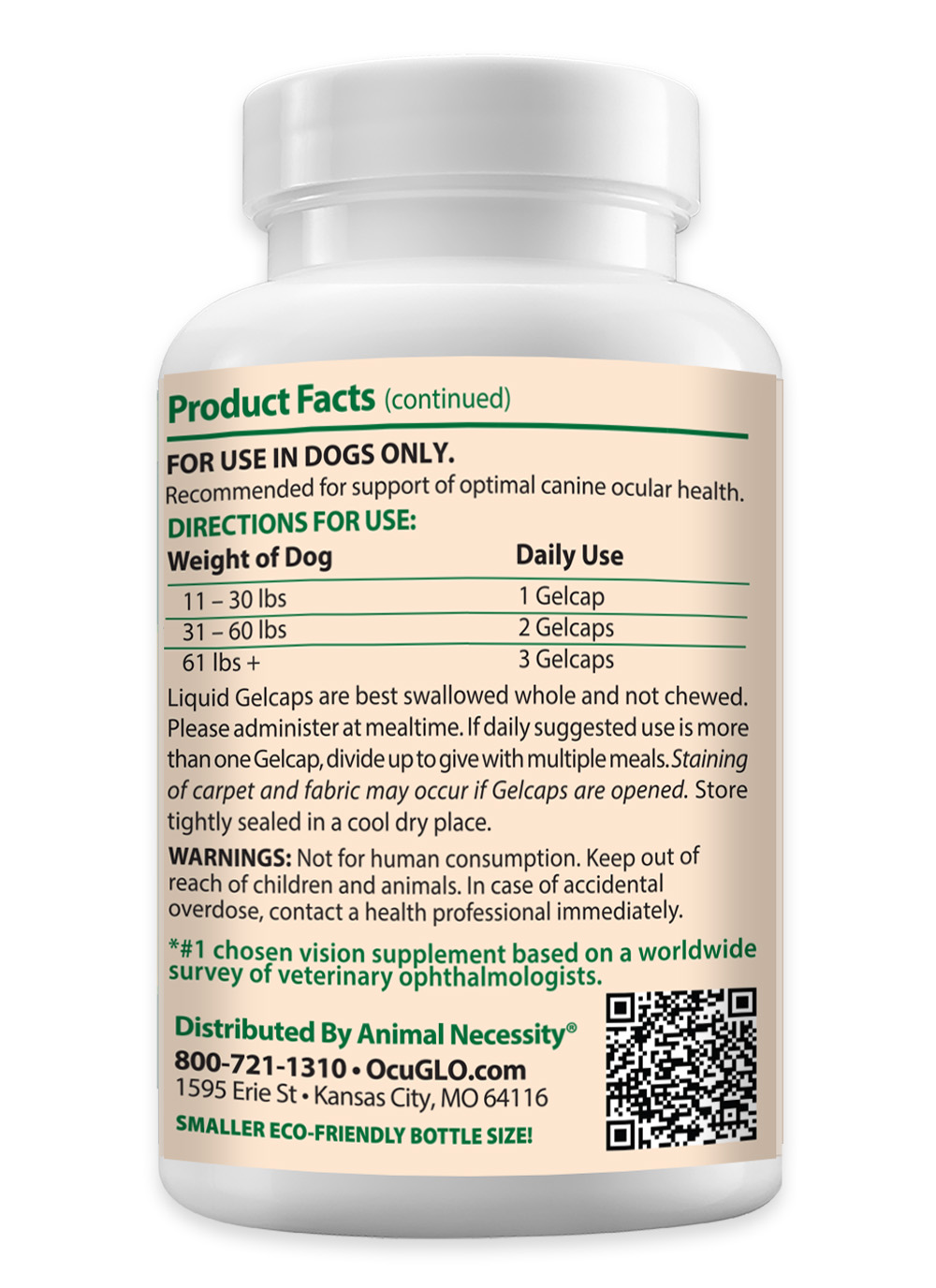 Ocu-GLO® Gelcaps for MEDIUM to LARGE Dogs (90ct) | Animal Necessity