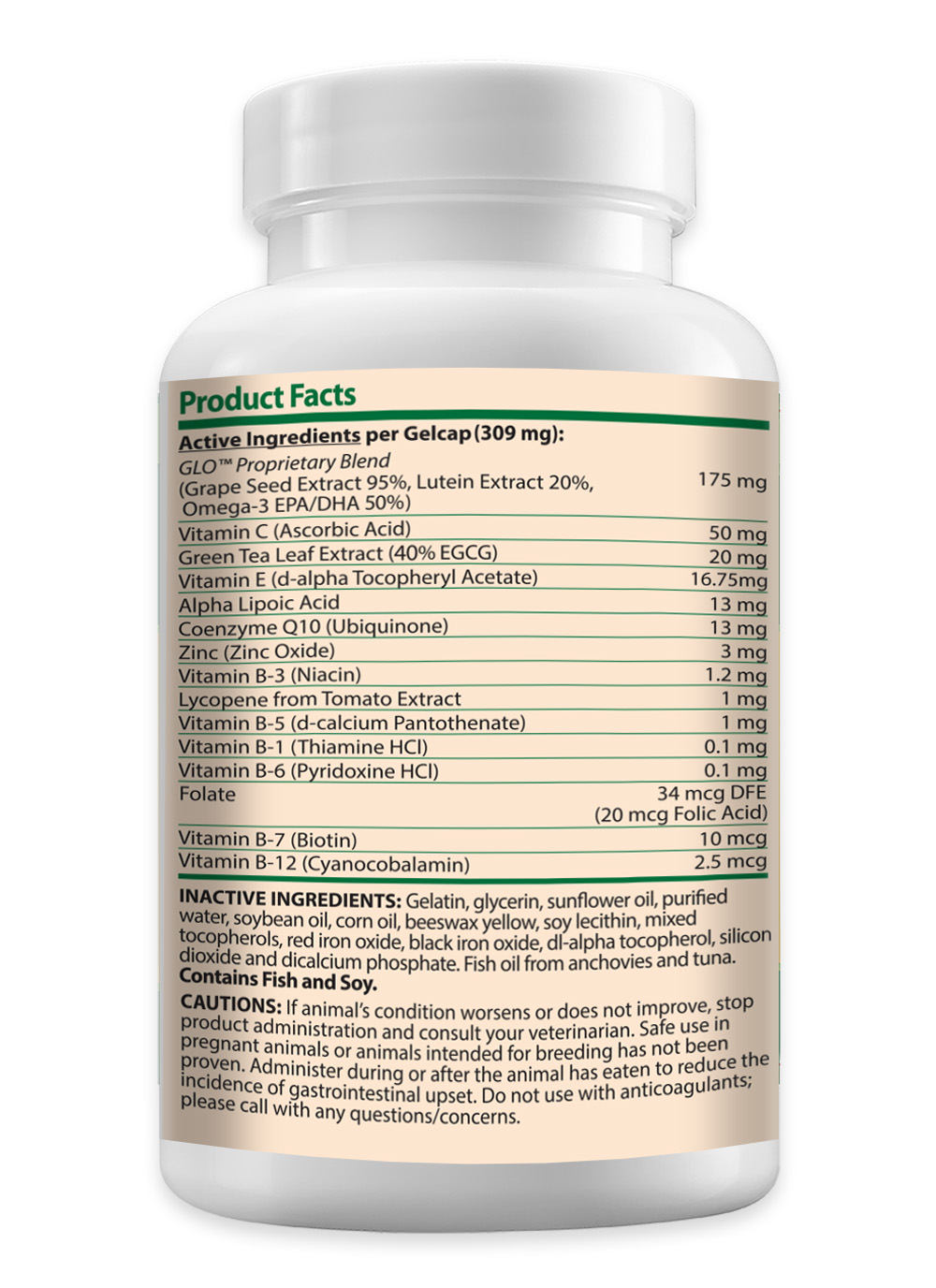 Ocu-GLO® Gelcaps for SMALL Dogs (90ct) | Animal Necessity